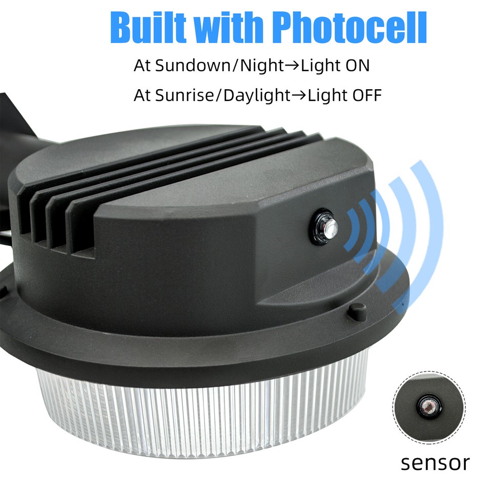 75W Dusk to Dawn Photocell LED Security Barn Light Outdoor Area Yard ...