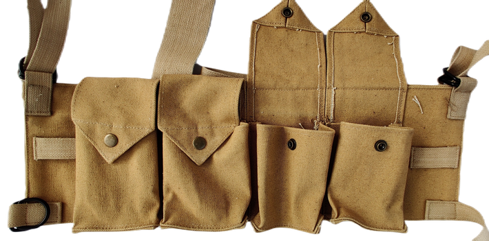 Rhodesian Fereday & Sons Chest Rig Bush War Tactical Canvas 4 Mag Pouch ...