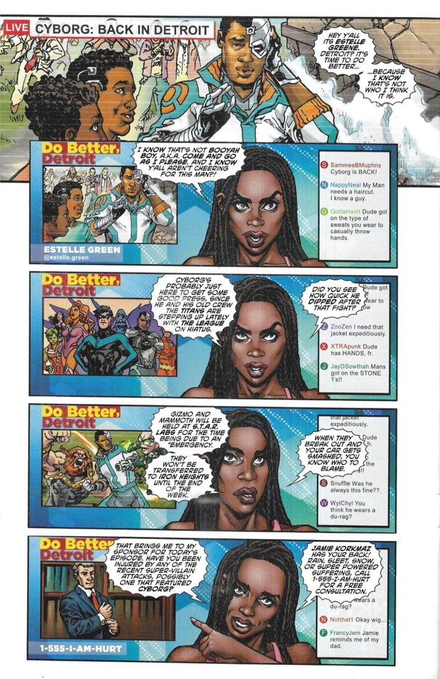 Cyborg Comic 1 First Print Cover A Edwin Galmon 2023 Morgan Hampton Tom ...