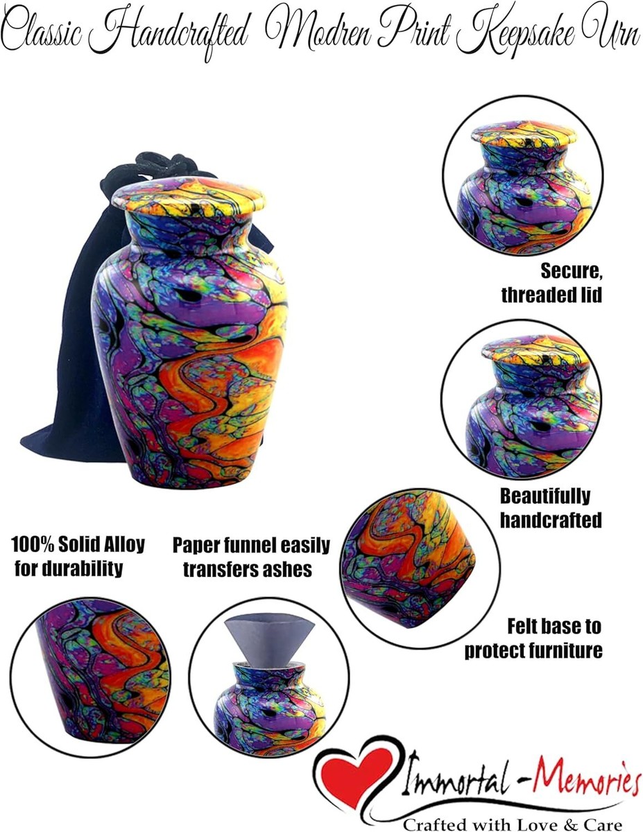 Small Ashes Container Blue Mini For Ashes - Small Cremation Urns With ...