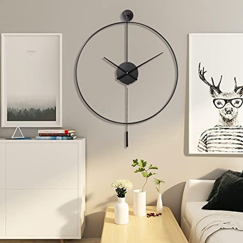 YISITEONE Classical Large Decorative Wall Clock with Pendulum, Modern ...