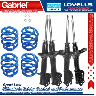 F + R Sport Low Gabriel Ultra Shocks + Coil Springs for Mazda 626 GE 4 ...