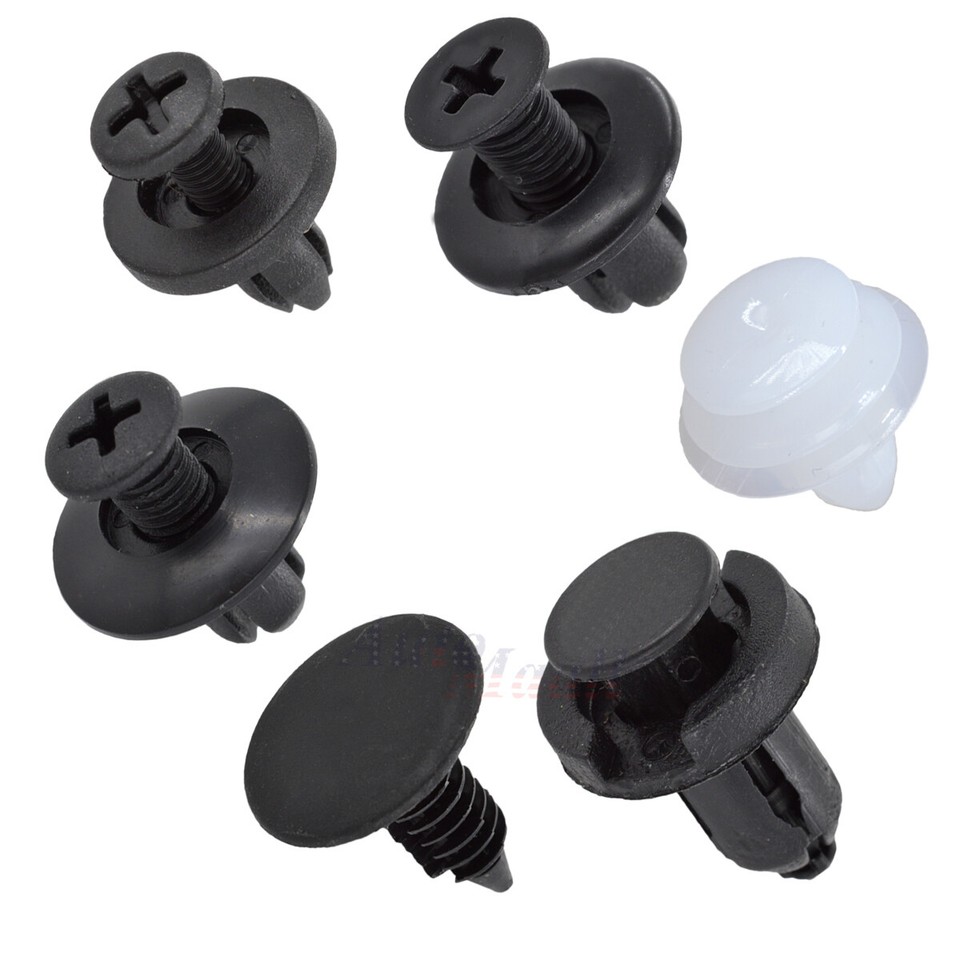 100pcs Front Bumper Fender Moulding Grille Clips Fastener Screw Pin ...