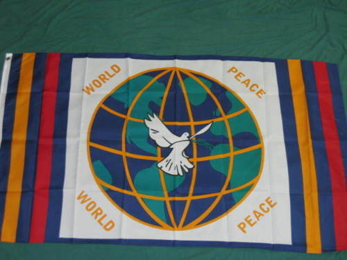 3X5 WORLD PEACE FLAG NEW DOVE GLOBE DOVES EARTH F773 | eBay