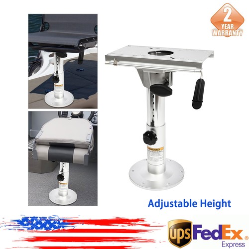 Boat Seat Pedestal Boat Chair Base w/ Aluminum Slide Swivel Adjustable ...