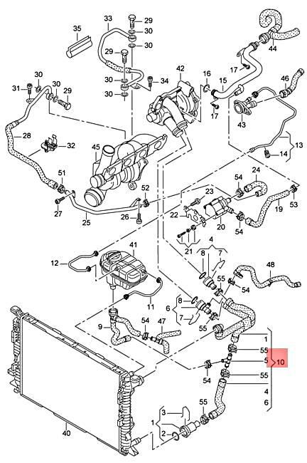 AUDI A6 AVANT COOLANT HOSE WITH QUICK RELEASE COUPLING 4G0122101R NO🇺🇸 ...