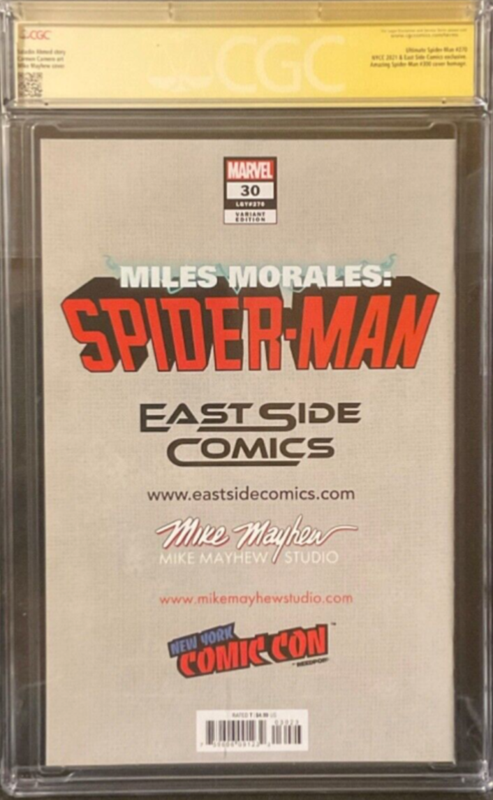 Miles Morales: Spider-Man #30 NYCC Exclusive Signed MIKE MAYHEW CGC SS ...