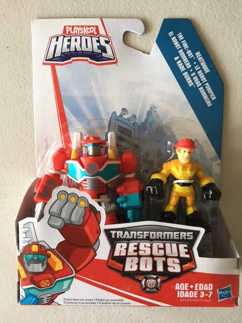 TRANSFORMERS RESCUE BOTS HEATWAVE THE FIRE-BOT & KADE BURNS FIGURES NEW ...