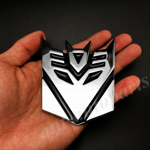 2x Metal 3D Transformers Autobot Deception Auto Car Badge Emblem Decal ...