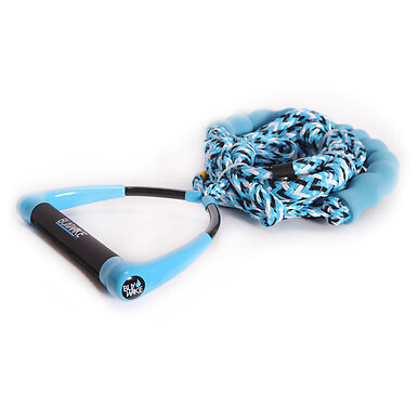 BuyWake.com Wakesurf Rope w/ Hydro Tack 10" Handle Combo (Cyan/Black ...