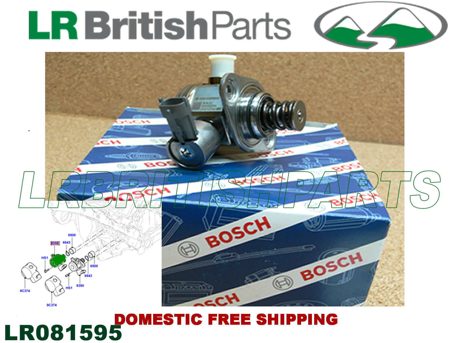 LAND ROVER HIGH PRESSURE FUEL PUMP LR4 VELAR SPORT DISCOVERY LR081595 ...