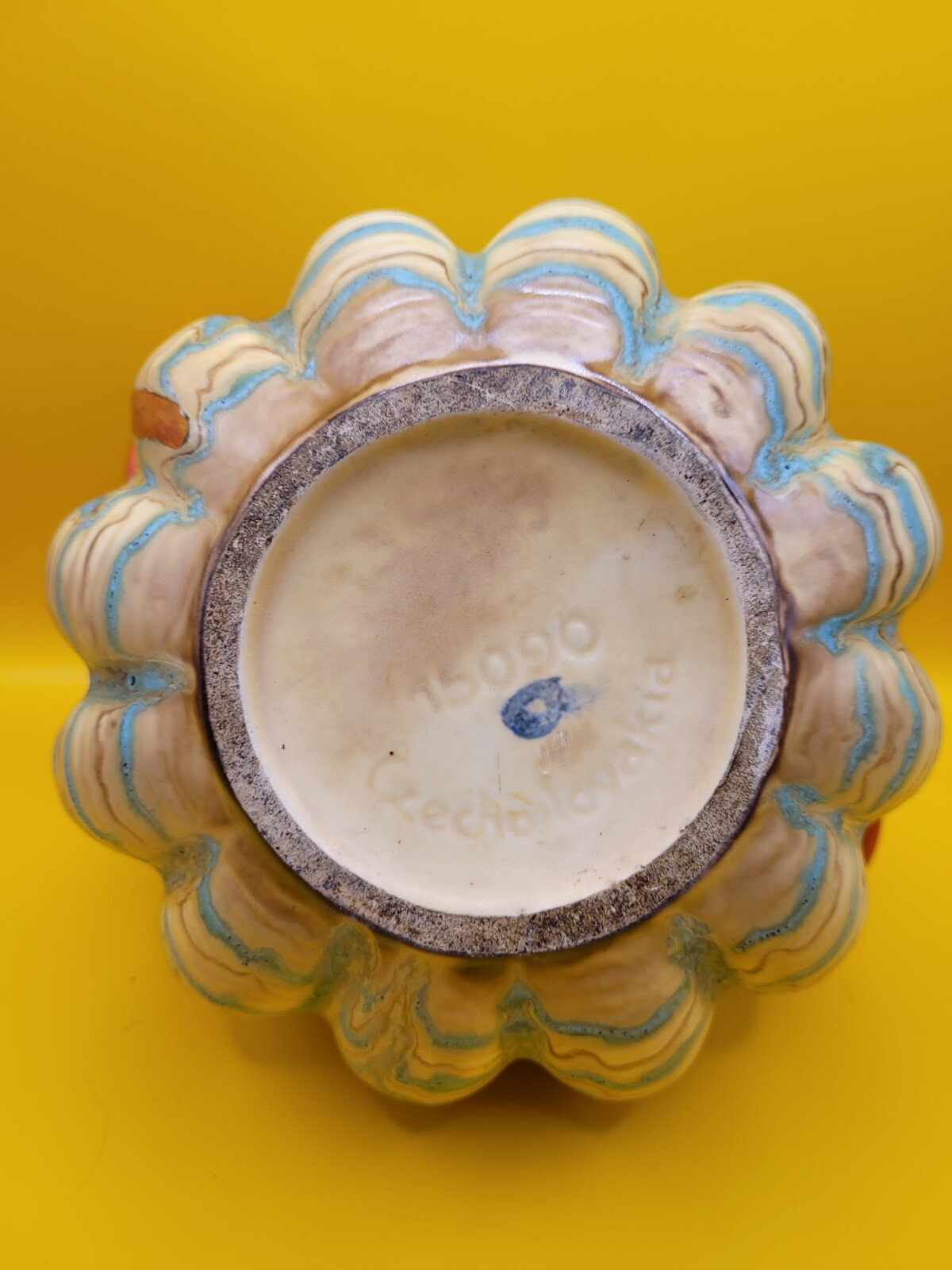 ANTIQUE/VINTAGE ALIENWARE POTTERY VASE CZECHOSLOVAKIA HAND PAINTED, H ...