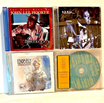 Blues Lot of 4 CDs ; Leadbelly, Nevilles, B.B. King & John Lee Hooker ...