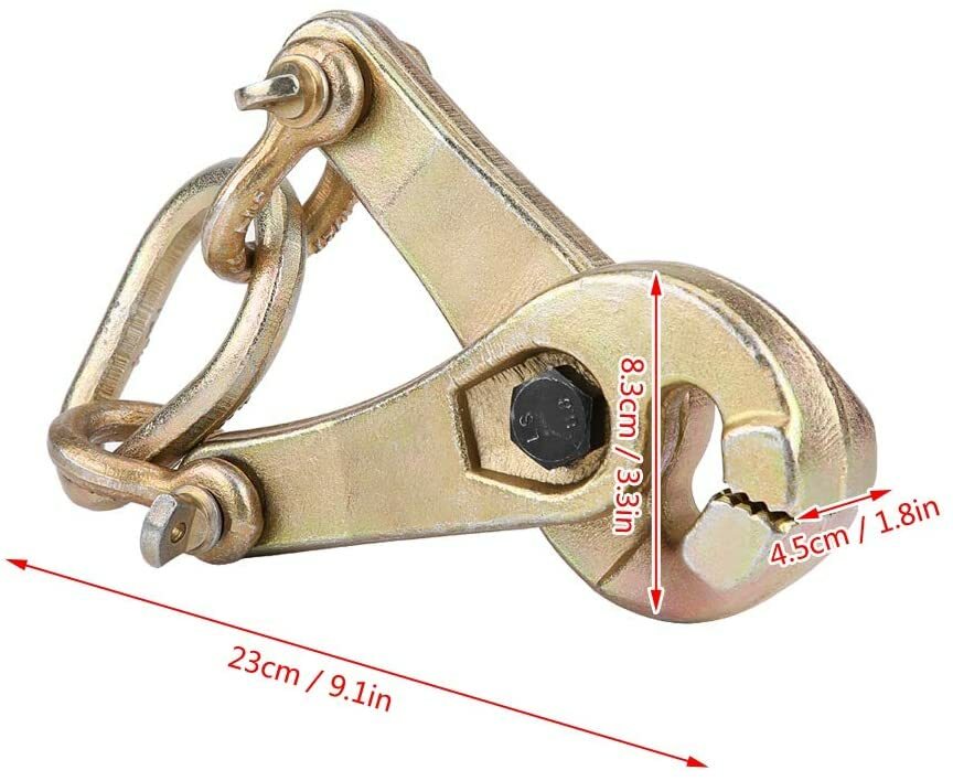 3 Ton Self-Tightening Scissor Clamp Serrated Jaw Pulling 4 Auto Body ...