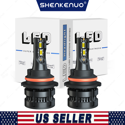 9007 2-sides LED Headlight Bulbs Conversion Kit High Low Beam 6000K ...