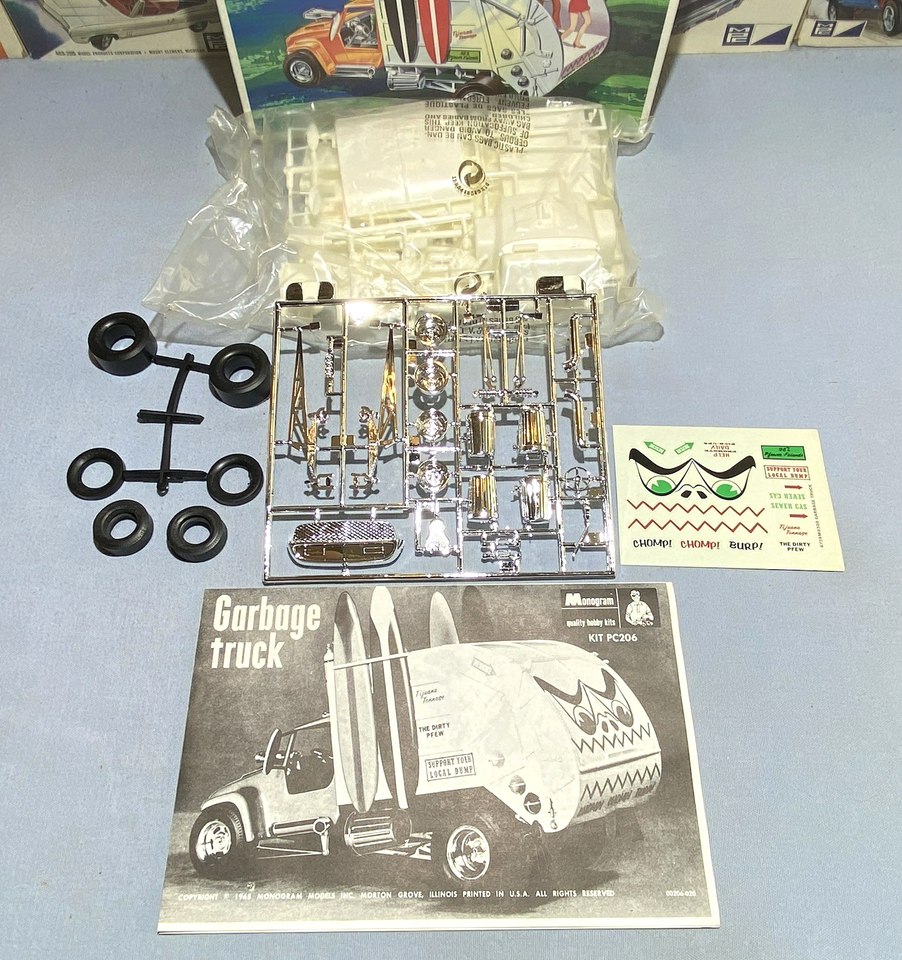 MONOGRAM 1973 RE-ISSUE "GARBAGE TRUCK" WILD SURF ROD KIT#6739-0225 1/24 AMT S/I | eBay
