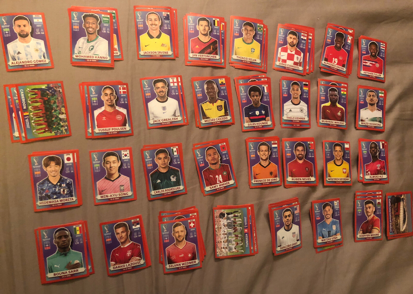 RED PARALLEL 2022 World Cup Qatar Panini Stickers YOU PICK! | eBay