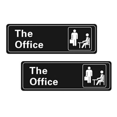 Black The Office Sign Back Adhesive Office Sign Stickers Business ...