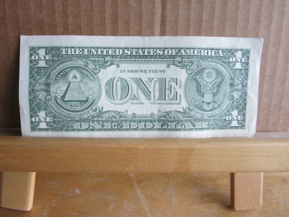 2017A California over ink stain? $1.00 bill paper money L00385679 ...