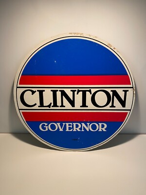 1978 Bill Clinton For Arkansas Governor Cardboard Campaign Sign 13.75 ...