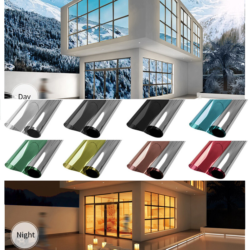 Mirror Reflective Window Tint Office Privacy Film Solar Glass Foil Anti ...