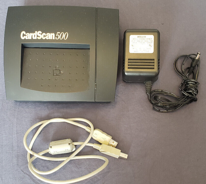 Corex CardScan 500 Executive Business Card Scanner and Cables - Used | eBay