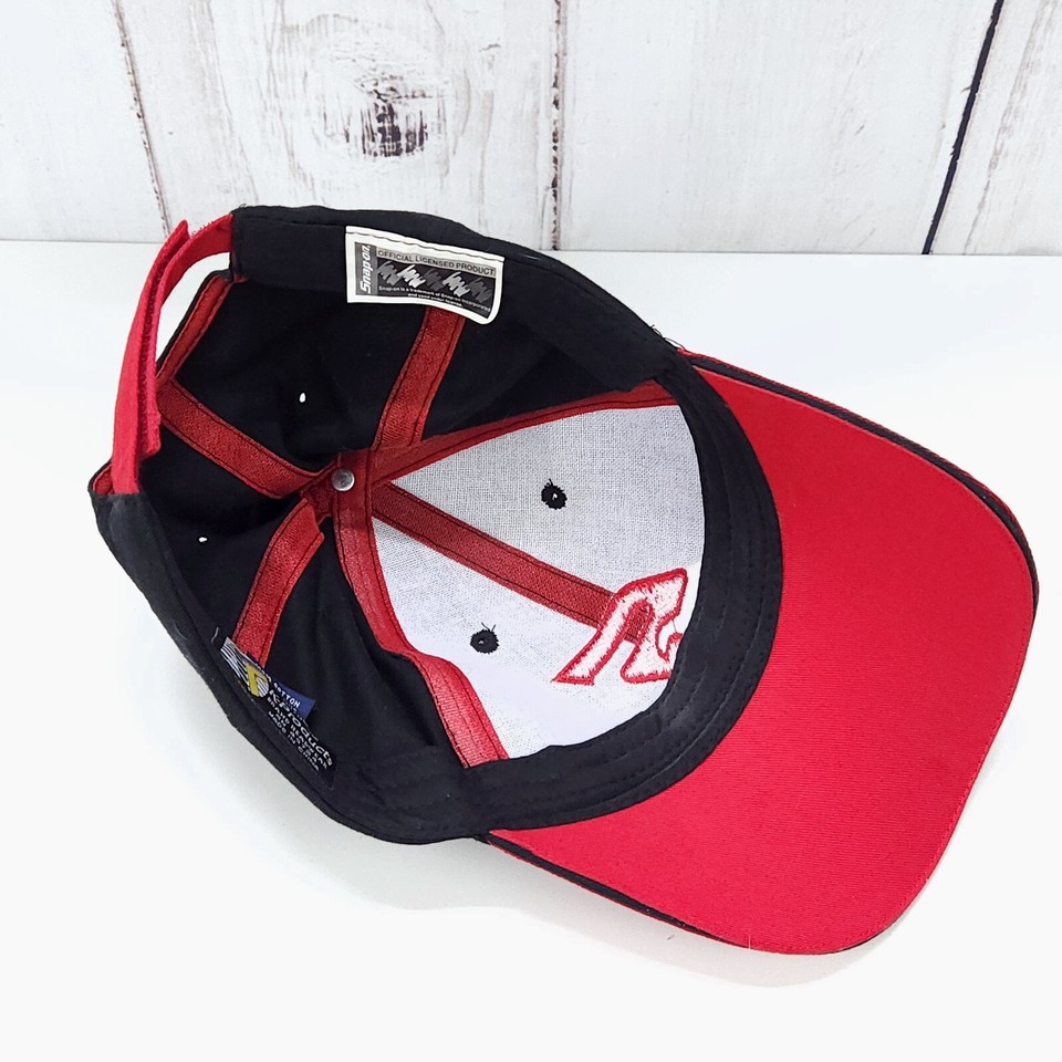 Vintage Snap On Tools Logo Hat Red & Black Adjustable Strap Cap | eBay