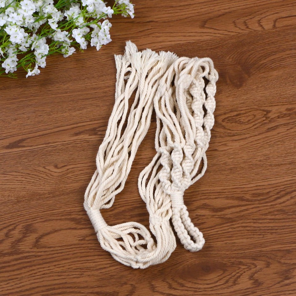 Handmade Plant Hanging Basket Net Flowerpot Hand-woven Cotton Rope Net ...
