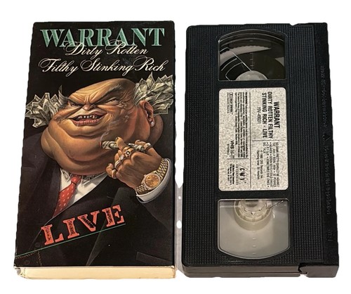 Vintage Warrant Dirty Rotten Filthy Stinking Rich Live 1990 CBS VHS VCR ...