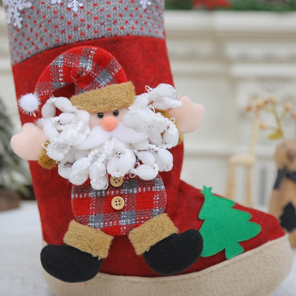 Holiday Santa Christmas Stocking Large Size for Hanging and Festive Use ...
