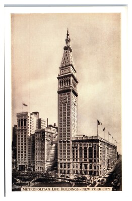 Metropolitan Life Buildings in New York City Postcard | eBay