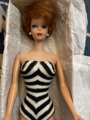 inv 246 Redhead Bubblecut Barbie Vintage With Box, Shoes, And Swimsuit ...