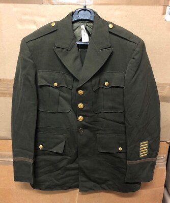 GENUINE US ARMY WW2 OFFICER JACKET COAT CHOCOLATE BROWN WOOL 1942 EX ...