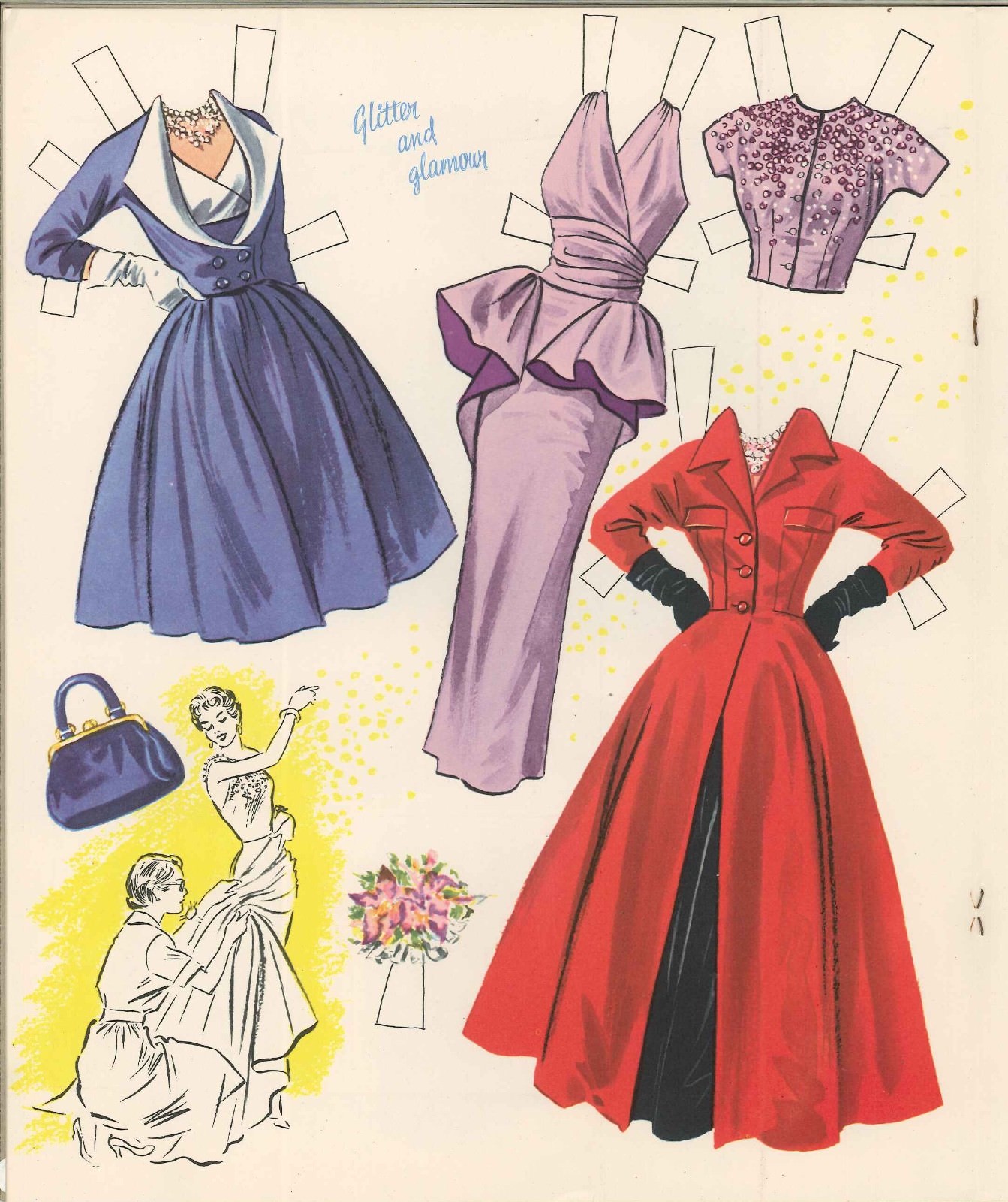 VINTAGE 1955 PAT CROWLEY PAPER DOLLS ~LASR REPRODUCTION~UNCUT LO PR NO1 ...