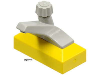 Lego 69c01 Tap 1x2 Base Light Gray Spout MOC Yellow Robinet City 556 ...