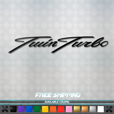 Twin Turbo Script Vinyl Decal Sticker - JDM Car Window 300zx RB25 RB26 ...