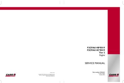 CASE IH F2CFA614B*E019, F2CFA614C*E019 CURSOR 9 TIER 2 ENGINE SERVICE ...