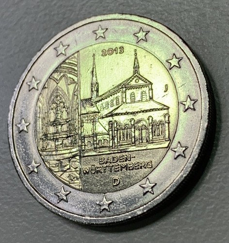 2 Euro Gedenkmünze Deutschland F 2013 Baden-Württemberg, Kleine Fehler ...