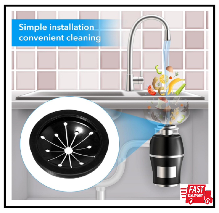 Garbage Disposal Splash Guard 3 Inch Rubber Drain Insert 3-Pack Black ...