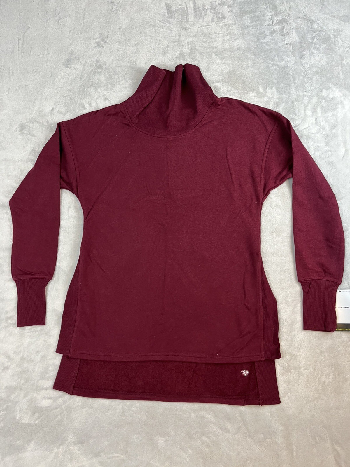 C9 CHAMPION Women's Turtleneck French Terry Pullover Maroon Sweatshirt ...