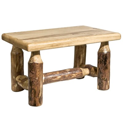 Rustic Footstool Small Log Bench Wooden Footstools Amish Made Cabin ...