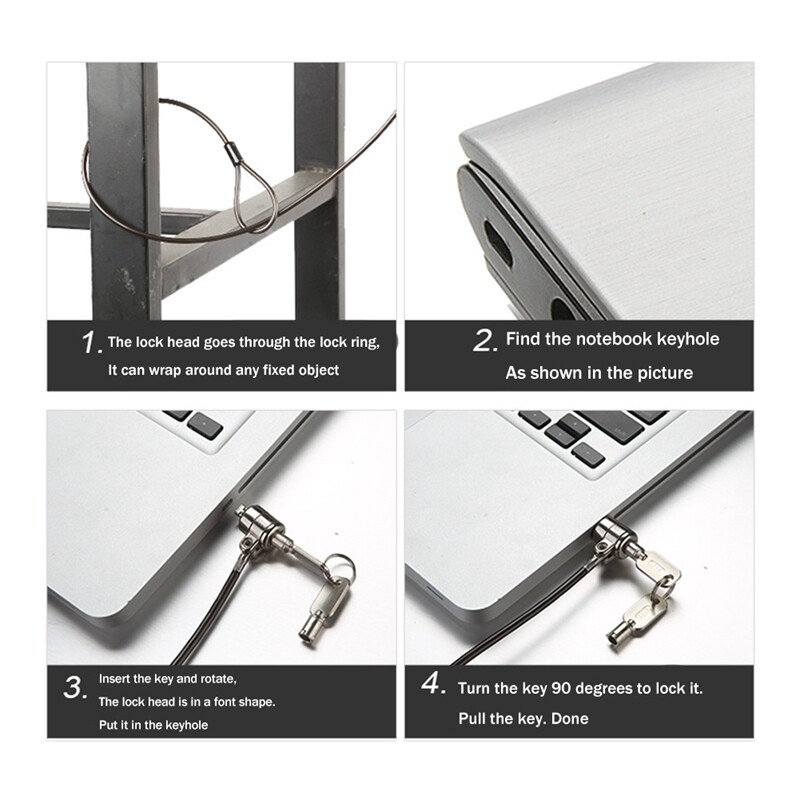 1 Set ebook Laptop Computer Lock Laptop -Theft Lock Z9T49605 | eBay