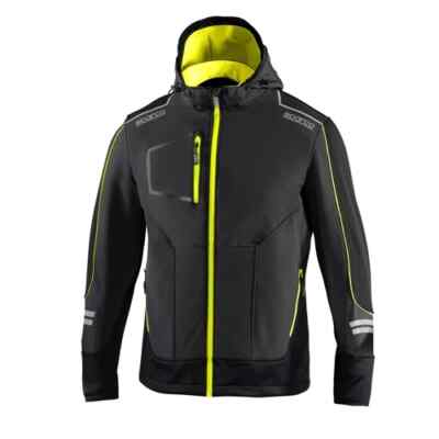 Sparco Tech Soft Shell Jacket (Teamwork) black yellow - size XXL | eBay