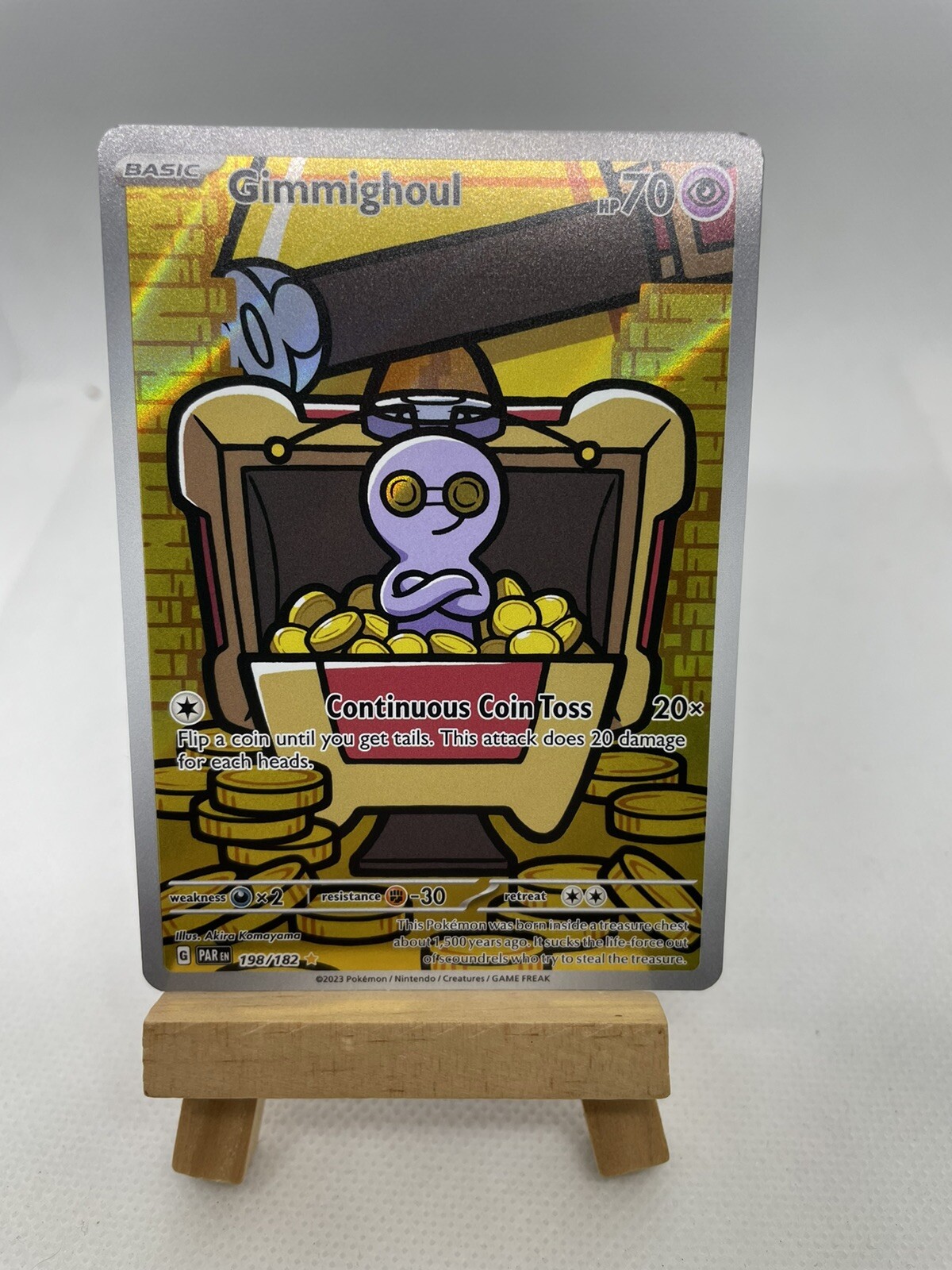 Pokémon TCG Gimmighoul Paradox Rift 198/182 Holo Illustration Rare for ...