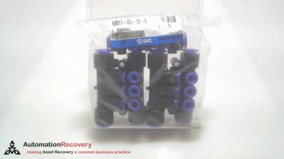 SMC KM11-06-10-6, ONE TOUCH FITTING, 6MM X 10MM, 6 PORTS, SEE DESC ...