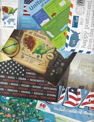 Postcrossing United States Surprise 6 Postcards Bundle Great Starter ...