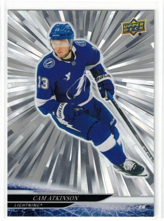 2024-25 UPPER DECK EXTENDED SERIES CAM ATKINSON OUTBURST SILVER SP #618 ...