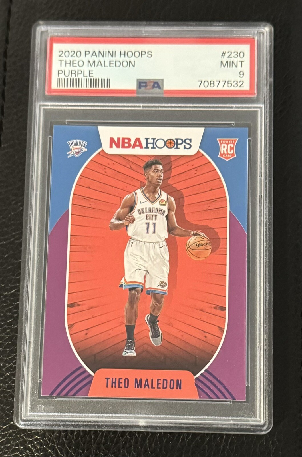 2020-21 Panini Hoops Basketball Theo Maledon Purple Parallel Rookie ...