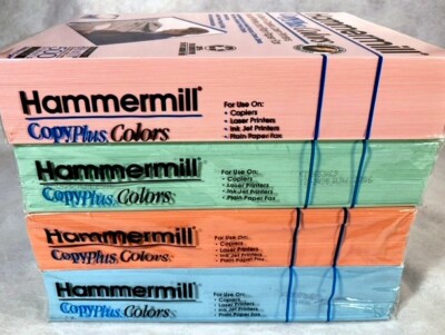 4 Reams HAMMERMILL Color Plus PREMIUM Copy Printer PAPER Pink Blue ...