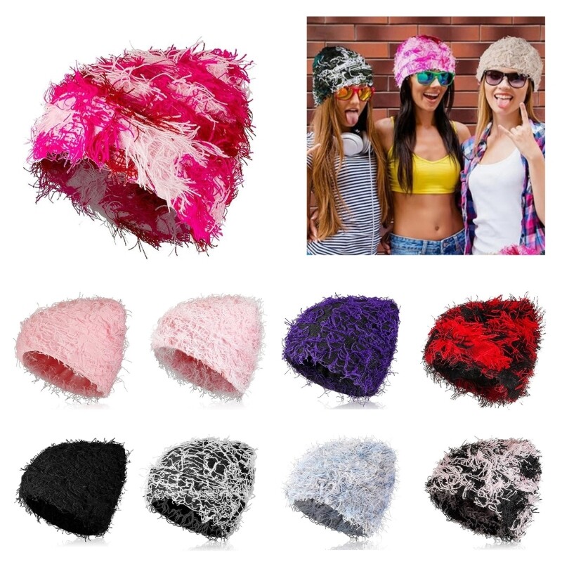 Unisex Beanie Hat Y2k Messy Coil Skull Hat Turbans for Autumn Winter | eBay